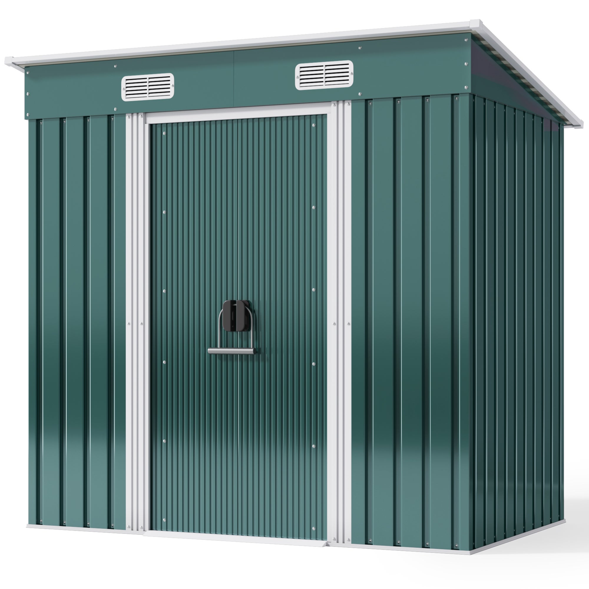 Bealife Abri de Jardin Métal 1,99 ㎡ Acier Galvanisé Cabanon Vert sur ...