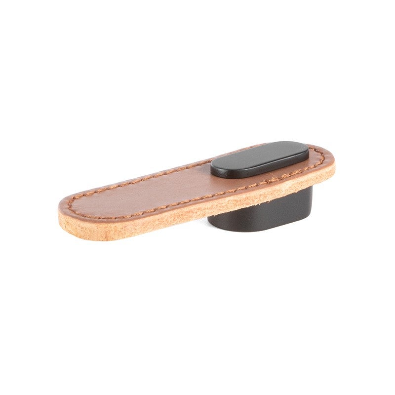 Poigné Oblong 0507-Noir mat / Beige / Bouton | Leroy Merlin