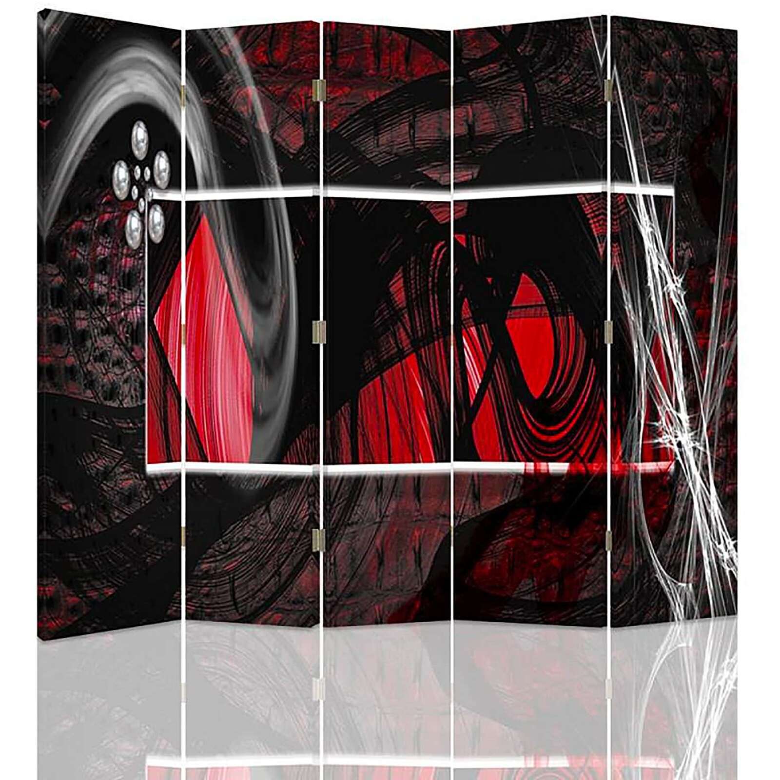 Paravent Design Abstrait Rouge pour Intérieur Élégant - 180 x 150 cm ...