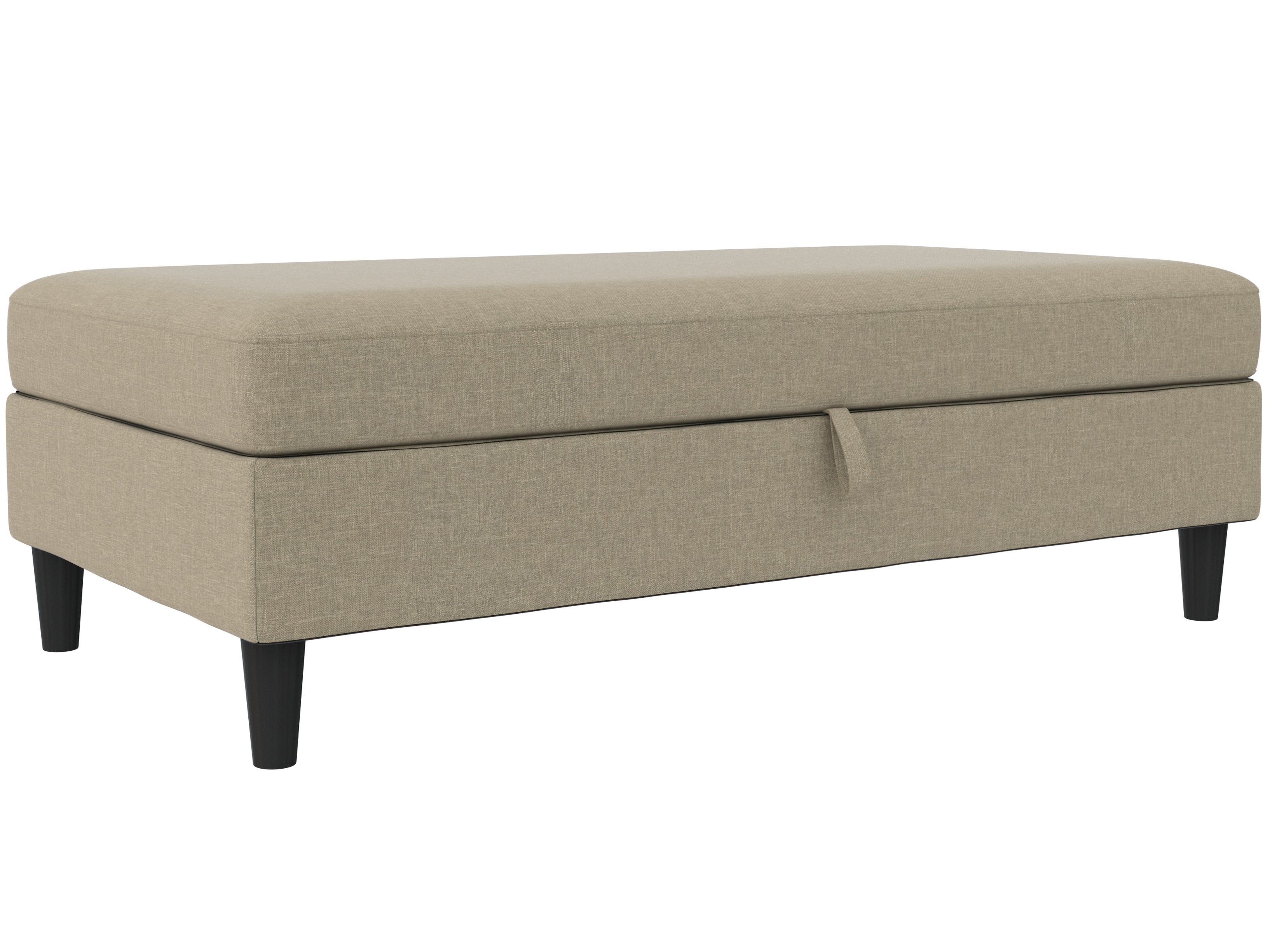 Pouf avec rangement en tissu cappuccino | Leroy Merlin