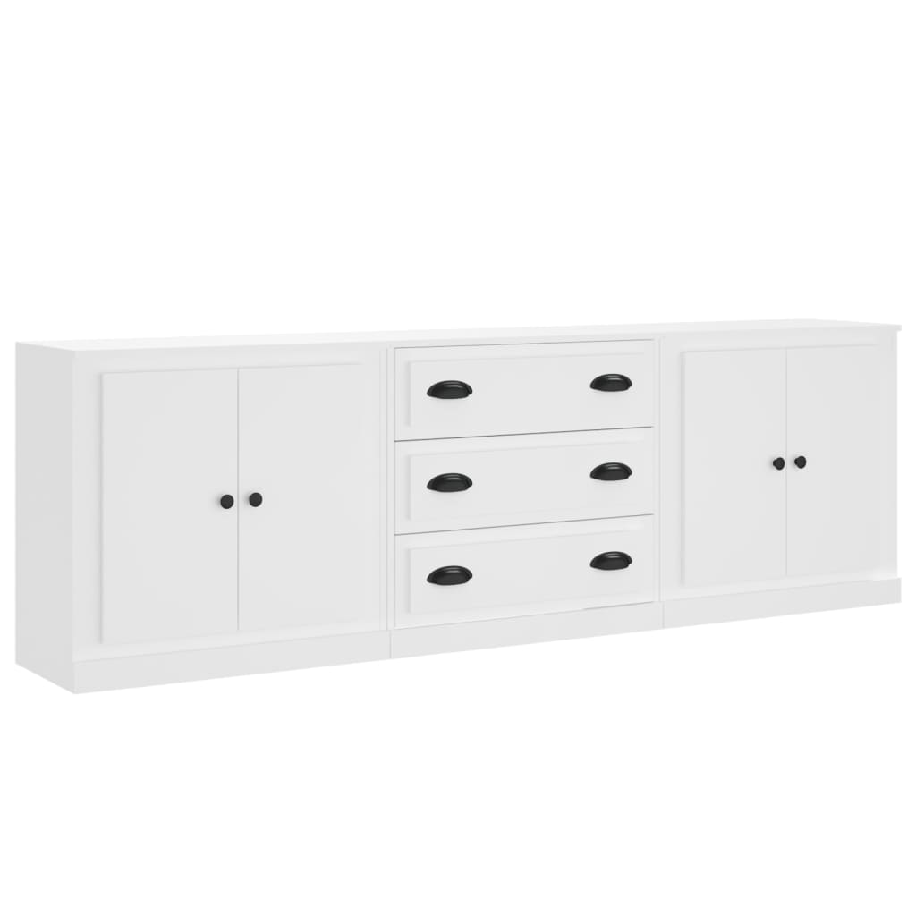 Buffets 3 pcs Blanc Bois d'ingénierie | Leroy Merlin