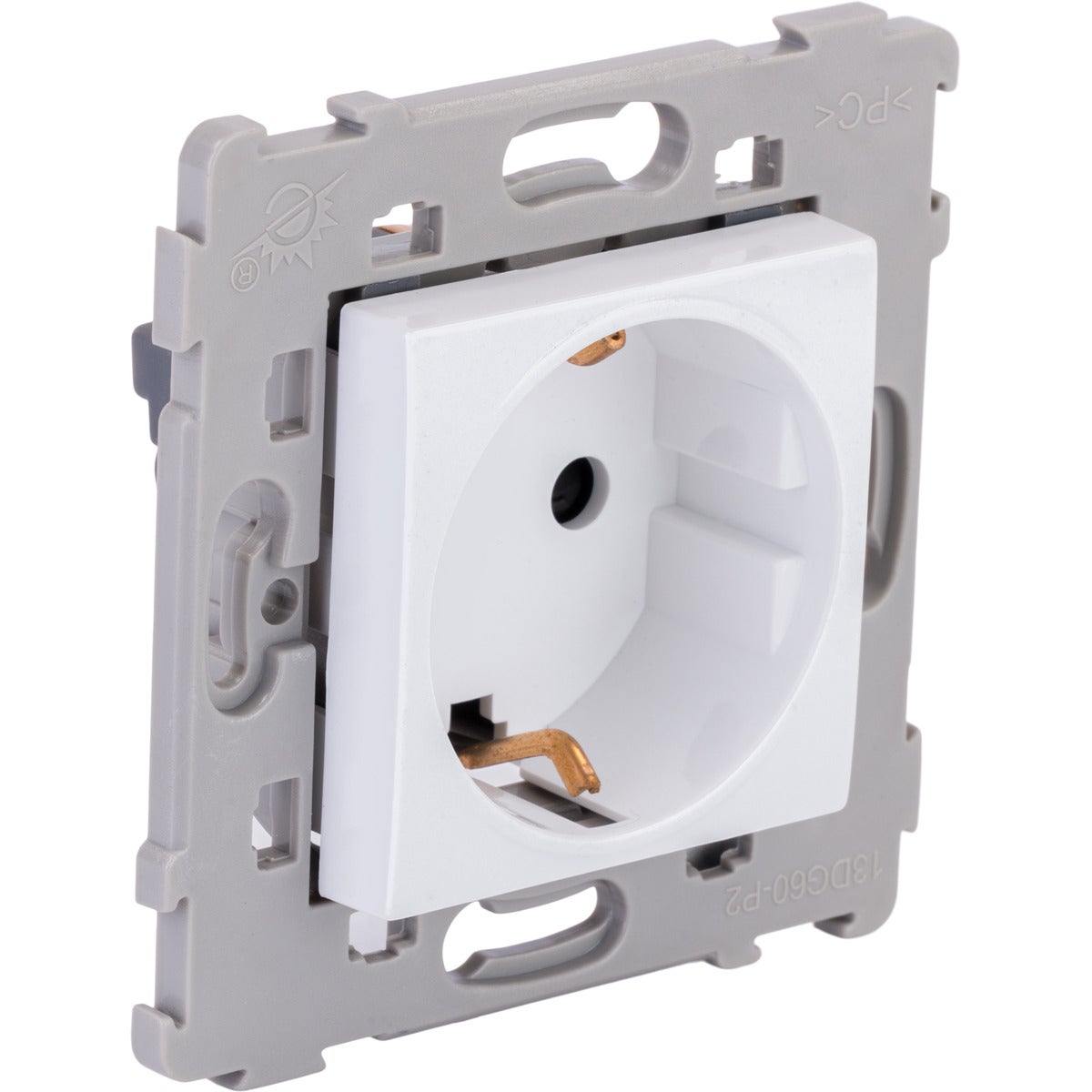Prise Schuko encastrée - Blanc - Kalya - Zenitech | Bricoman