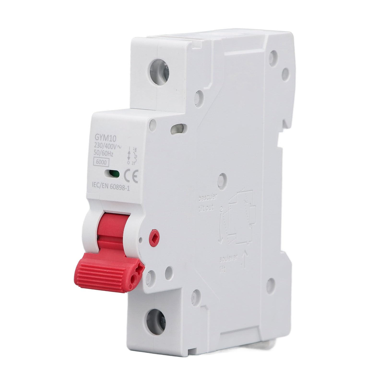 Disyuntor 1P 230V 400V Interruptor de protección MCB 6kA Capacidad de ...