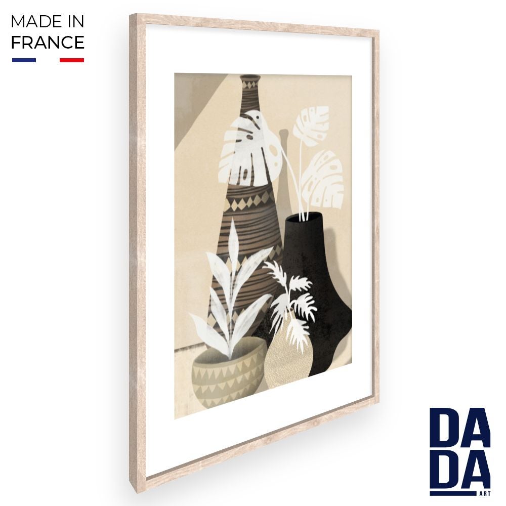 Image encadrée avec cadre CHÊNE / 30x40cm / Vases élégants / Créé et ...
