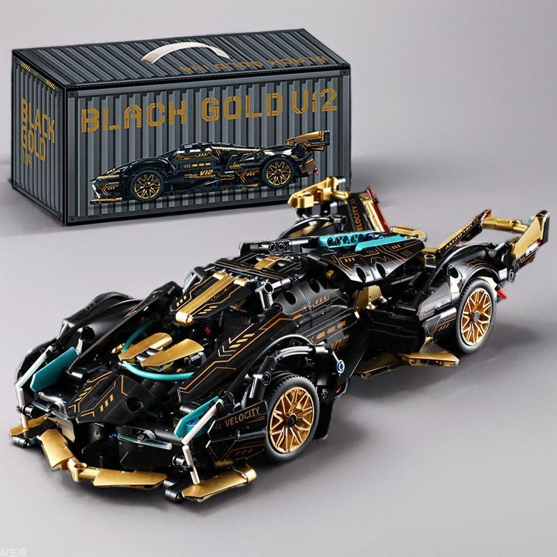 Lamborghini Warrior V12 Black Gold à construire, voiture de sport Lego ...