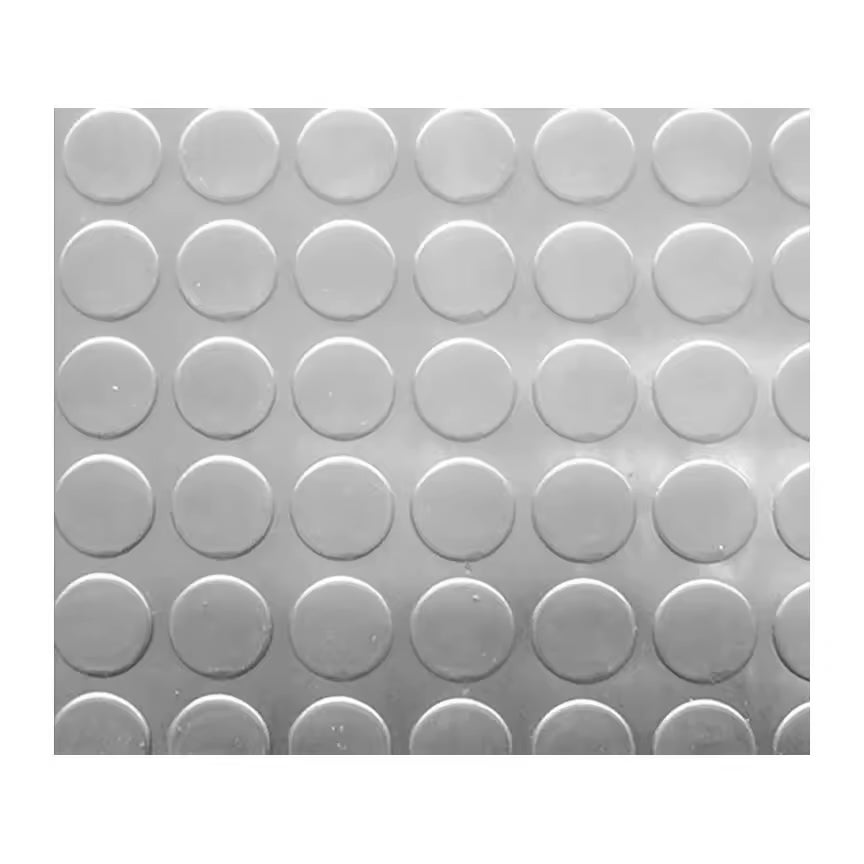 Suelo vinilico 100% PVC/caucho/goma diseño circulos color gris espesor ...