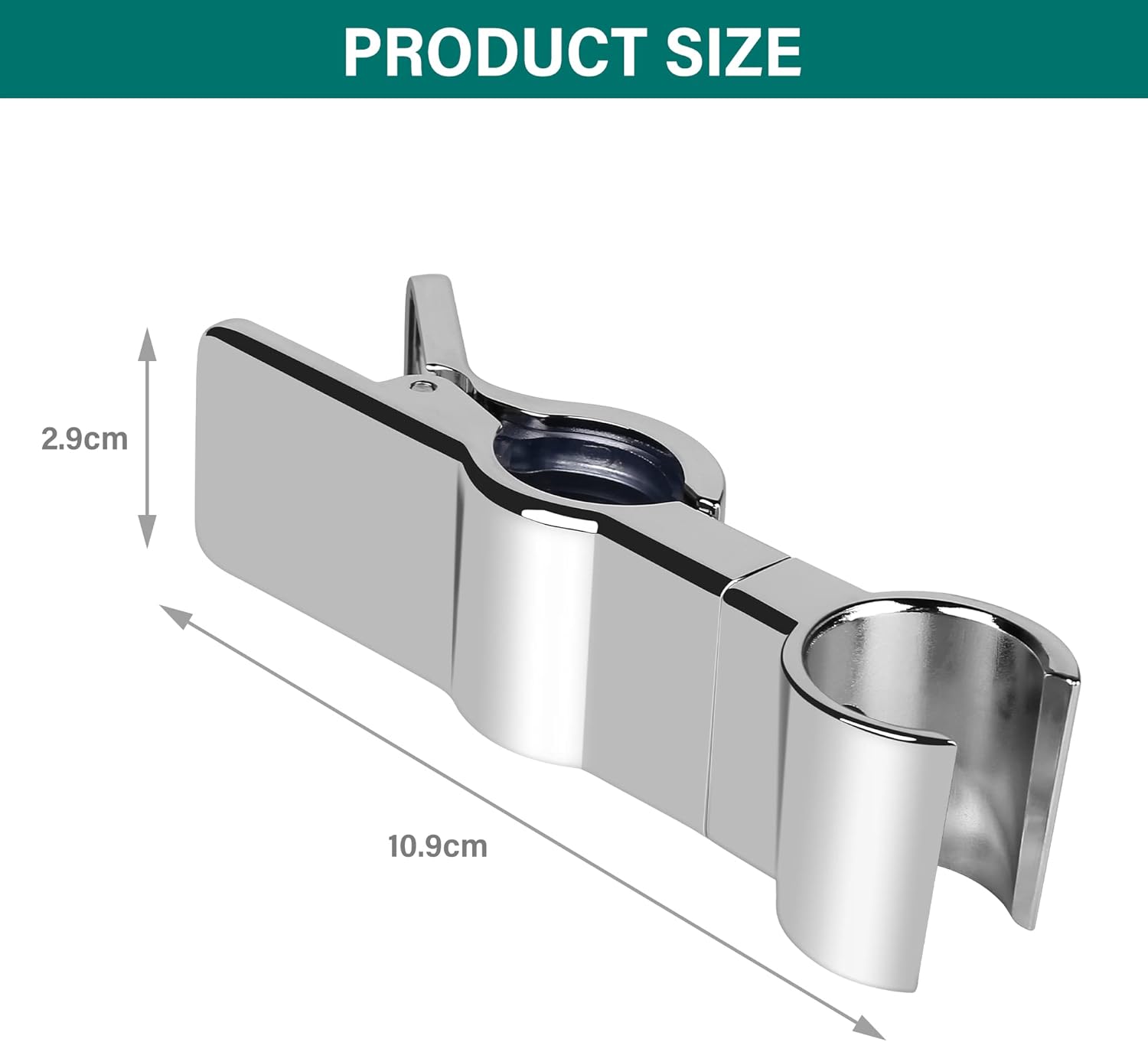 Soporte de ducha regulable en metal cromado, 22-25 mm, sin taladrar ...