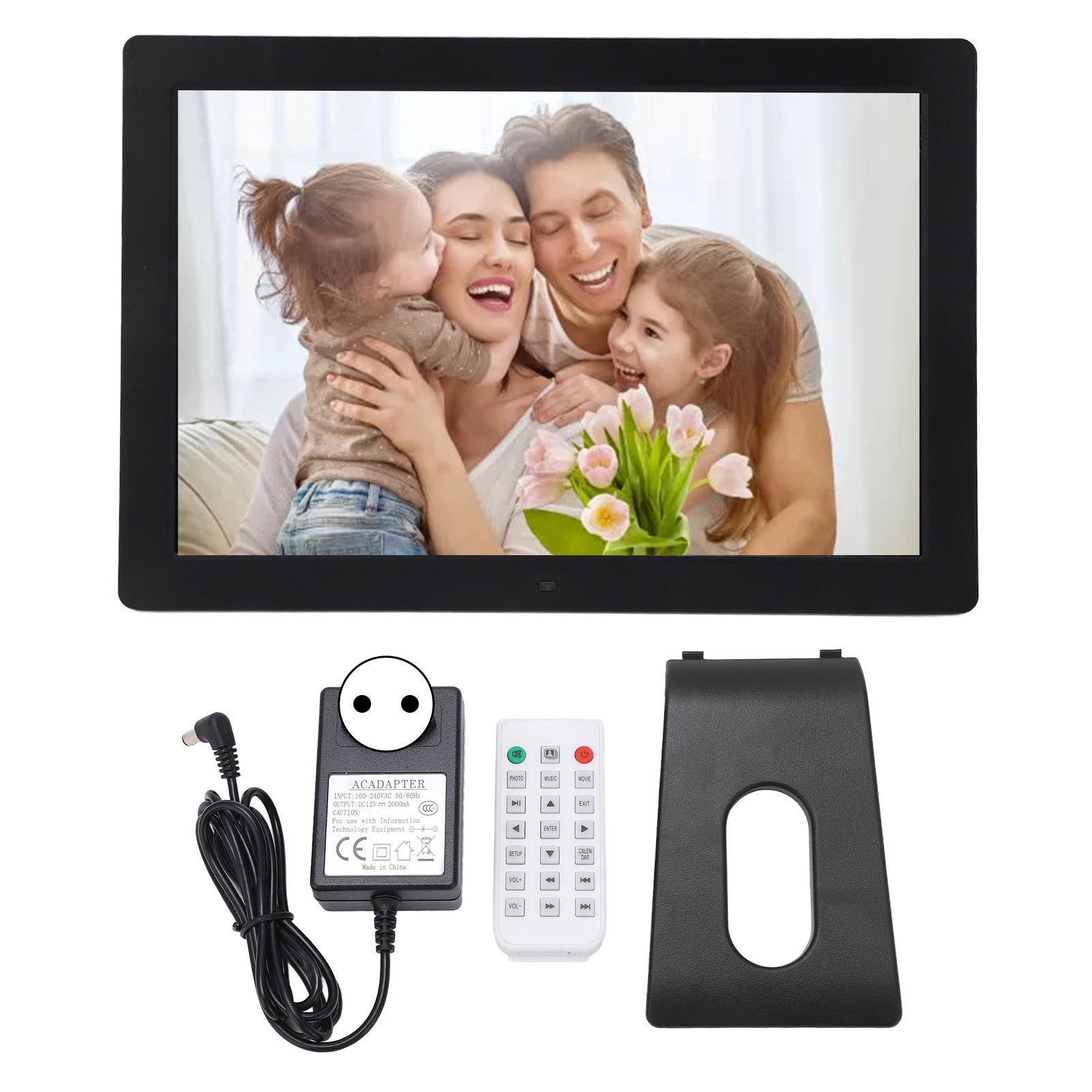 Cadre photo numérique HD 15 pouces avec télécommande intelligente et ...