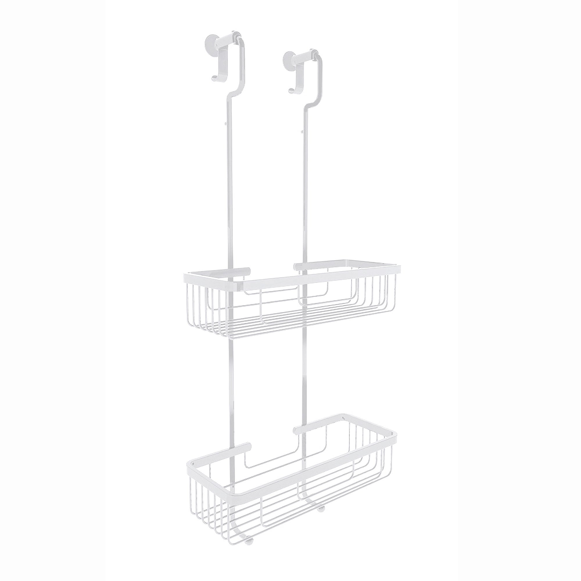 Lineabeta - Cesta de ducha doble colgante blanco mate | Leroy Merlin