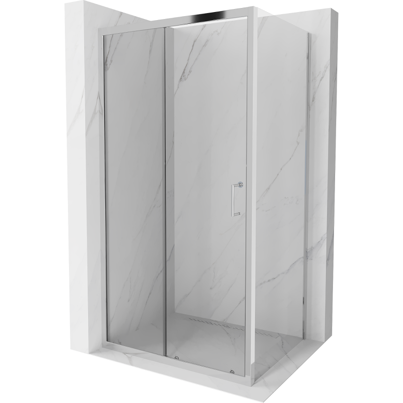 Mexen Apia cabine de douche coulissante 105 x 70 cm, transparent, chrome - 840-105-070-01-00 ...
