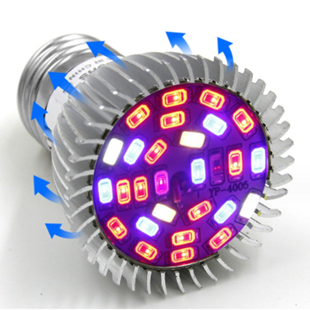 Lámpara de luz LED de espectro completo de E27 para plantas de interior ...