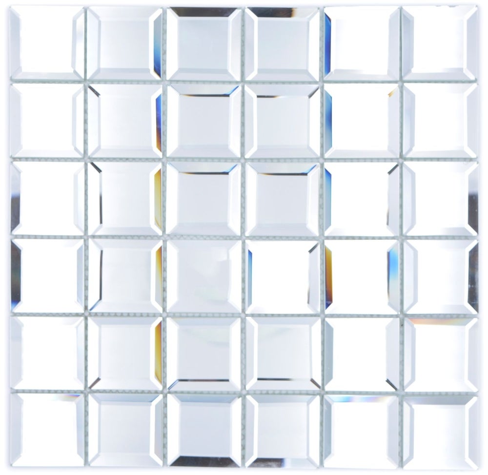 Square Metro Translucent Glass mosaic mirror Metro optic mirror glossy ...