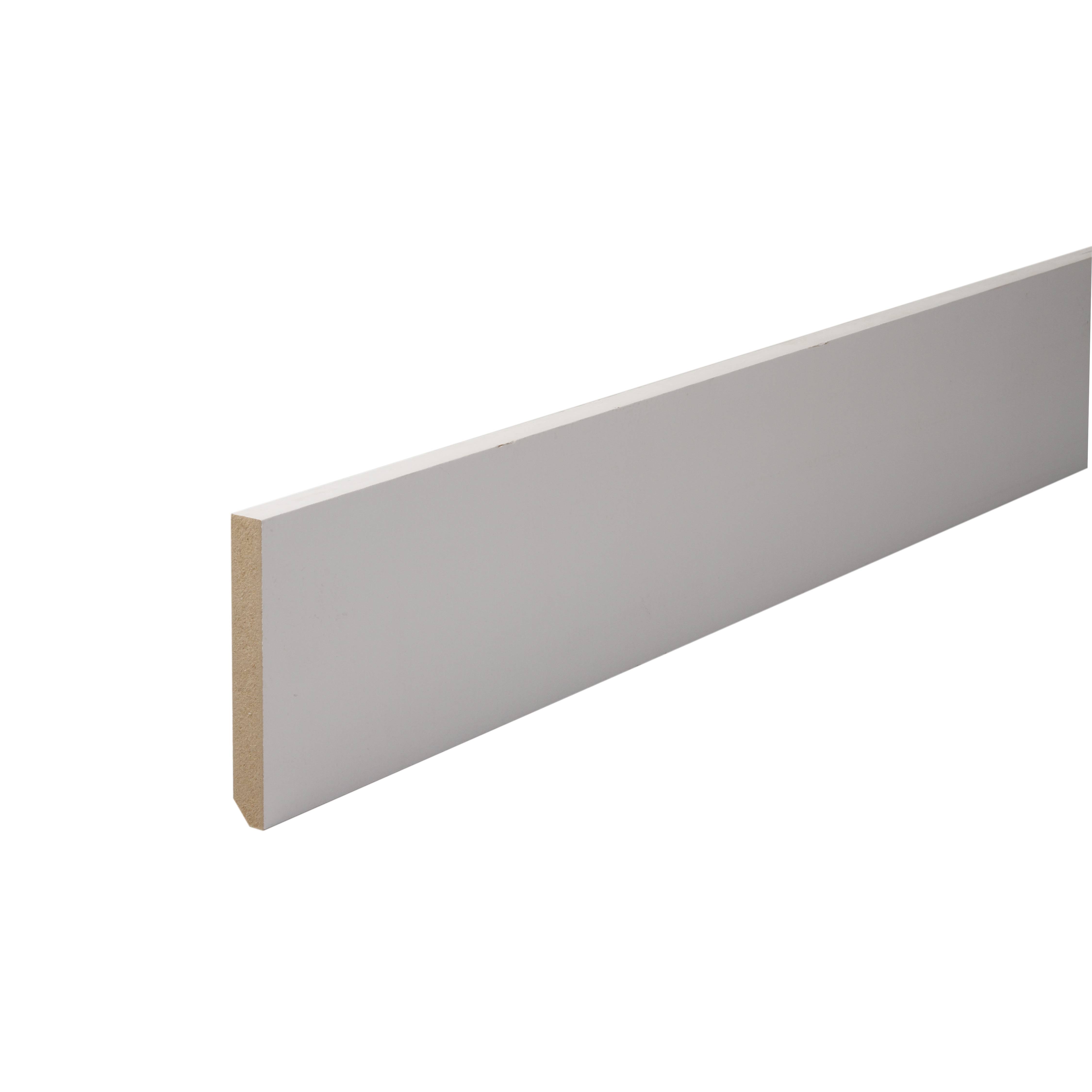 PROVISTON Plinthe 14 x 80 x 2440 mm MDF Prépeinte Plinthe carré lot de ...
