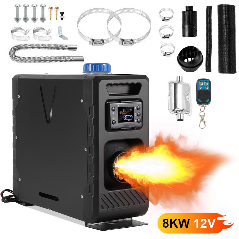 Chauffage diesel 12V 8KW avec réservoir 5L, chauffage à air diesel avec ...