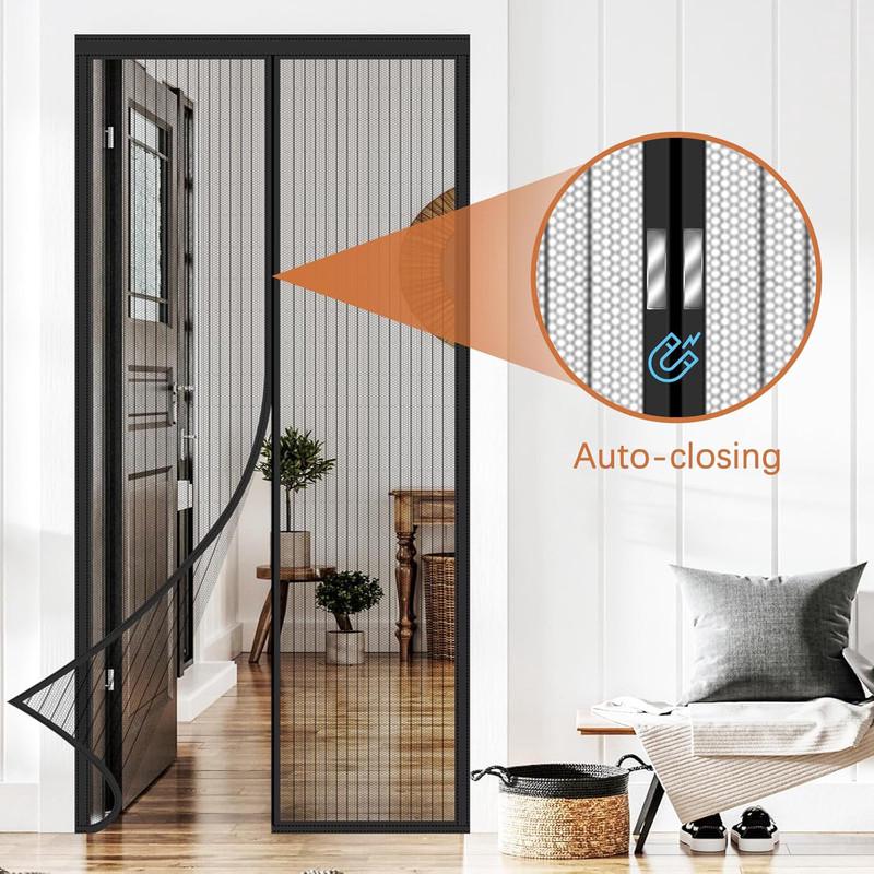 Moustiquaire magnétique, 120x220 cm, cierre automático, anti-moustiques ...
