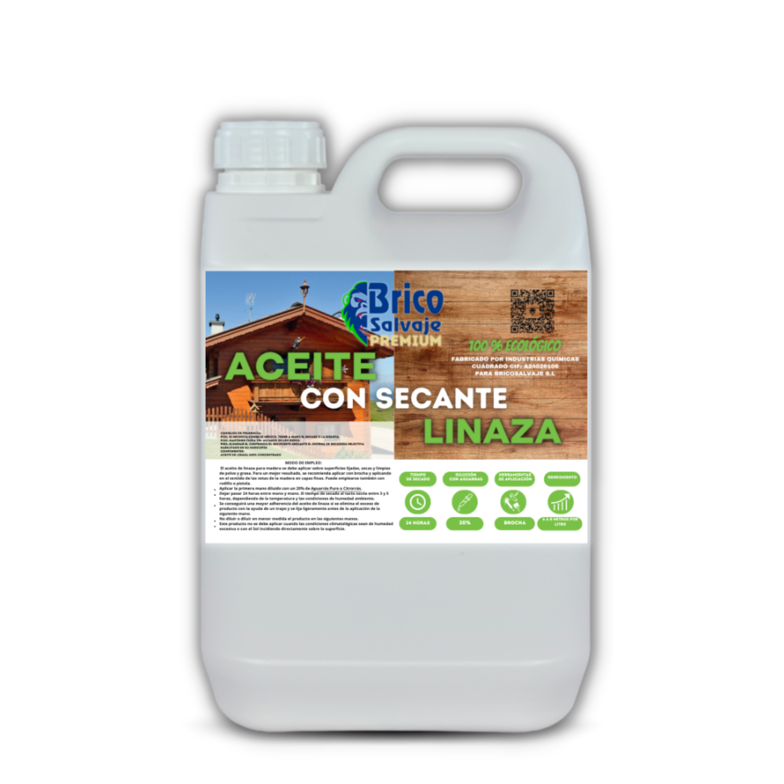 Aceite de Linaza para la Madera CON SECANTE 5 Litro | Ladrillo, Terrazo, Teja | Nutrición ...