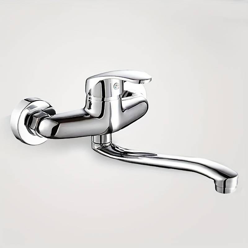 Robinet Mural Chrome Moderne - Valve Céramique sans Piles, Installation ...