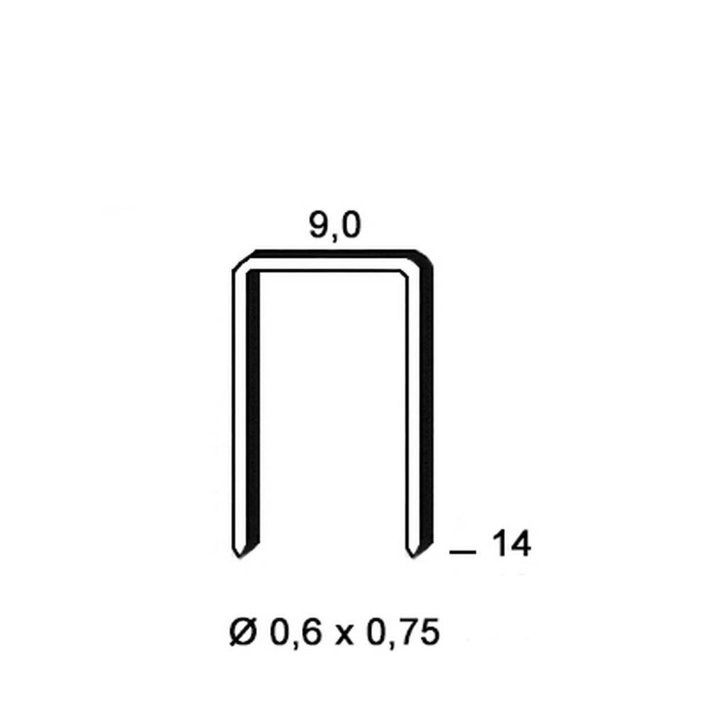 7 500 Agrafes Divergente V-14 - 9x14x0.6x0.75 mm - D-Work | Leroy Merlin