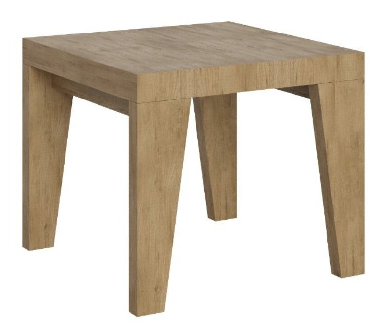 Petite table carrée extensible 90x90-246 Naxo-Couleur Naturel-Sur ...