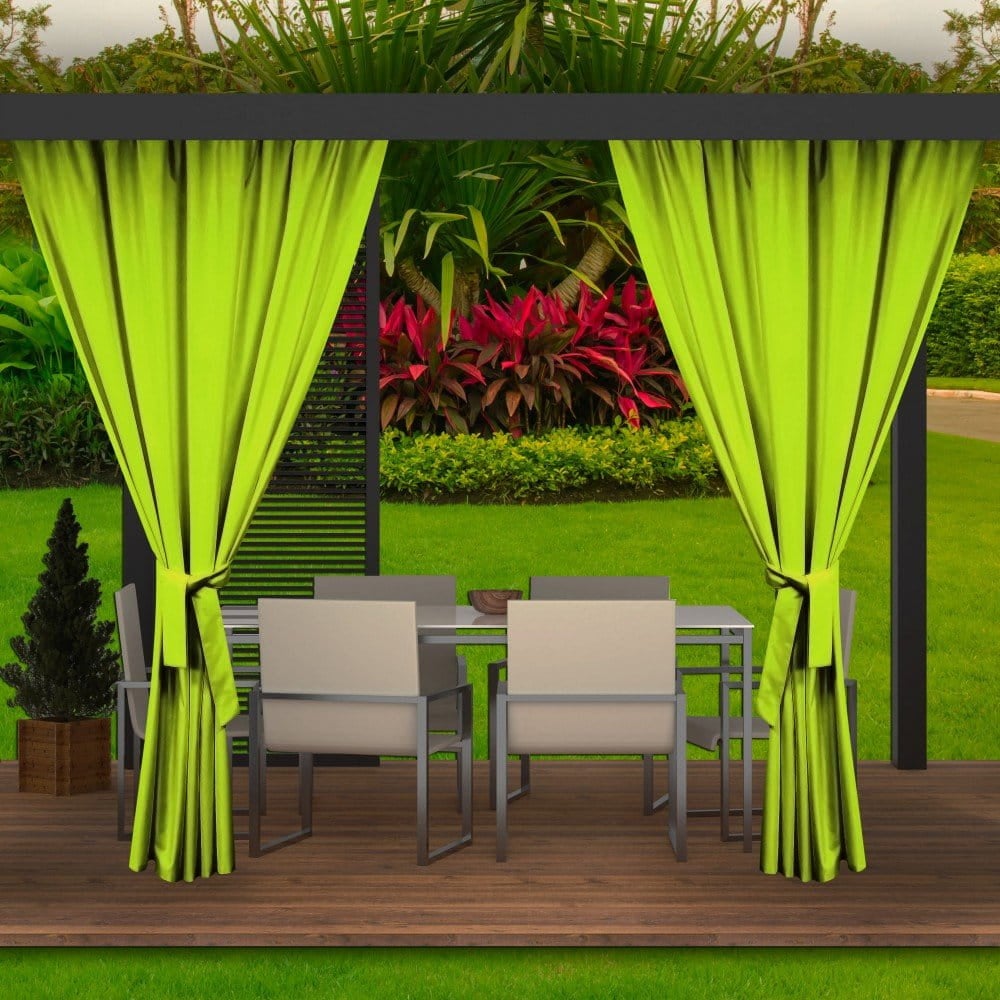 Rideaux D'extérieur 2x 155x200cm, Rideaux D'extérieur Citron vert ...