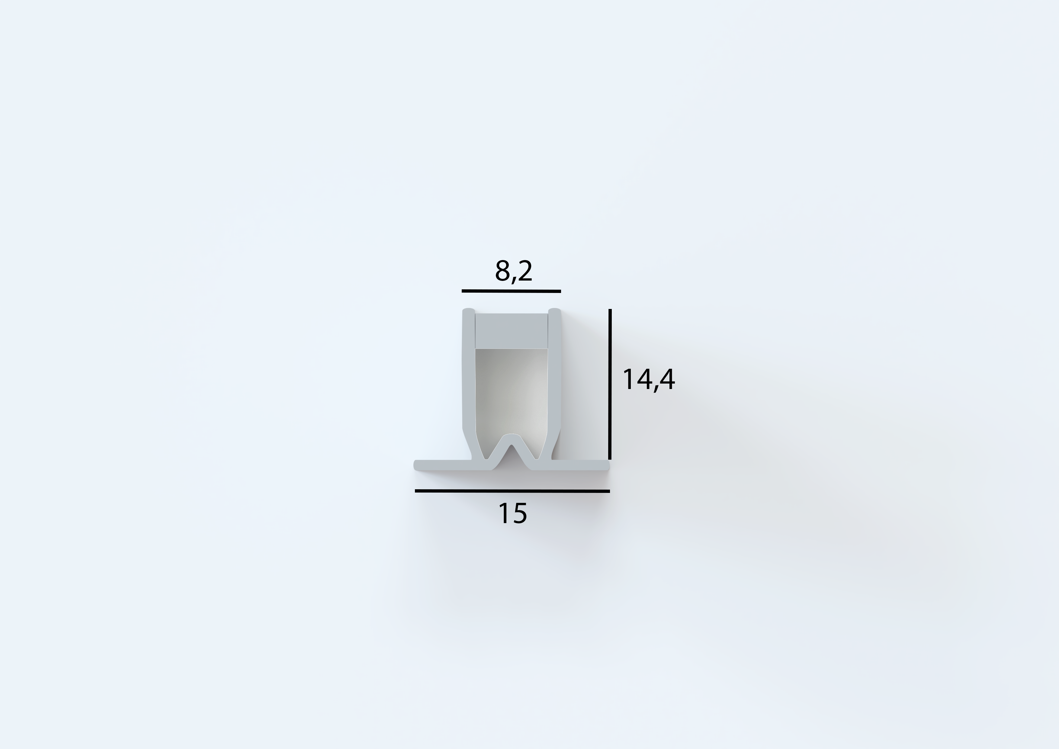 Profilo a Giunto Dilatazione in PVC con Silicone Grigio e Trasparente ...