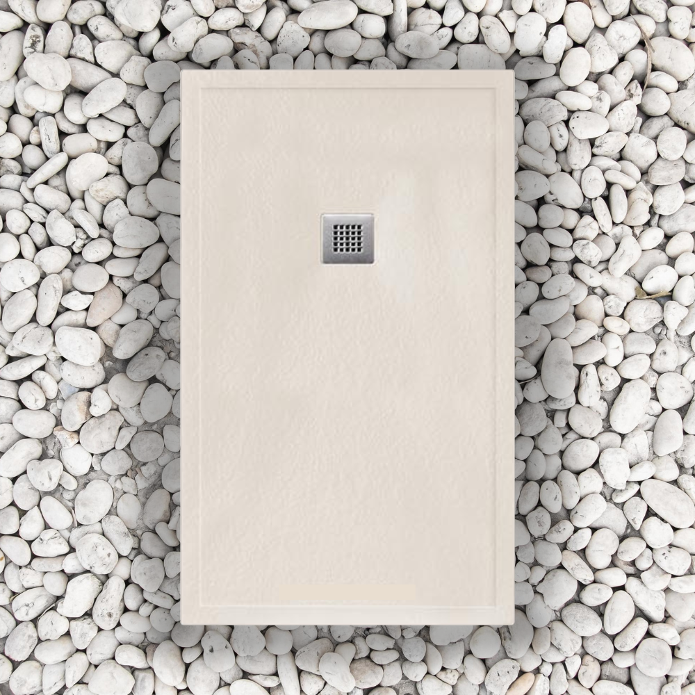 RECEVEUR DE DOUCHE 170X80 cm BEIGE Ligne Vulcano MAX En Résine Et ...