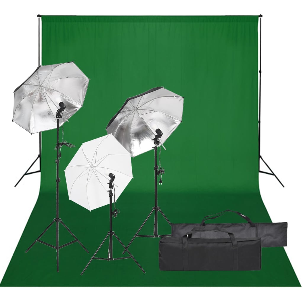 VidaXL Kit de estudio fotográfico con set de luces y fondo | Leroy Merlin