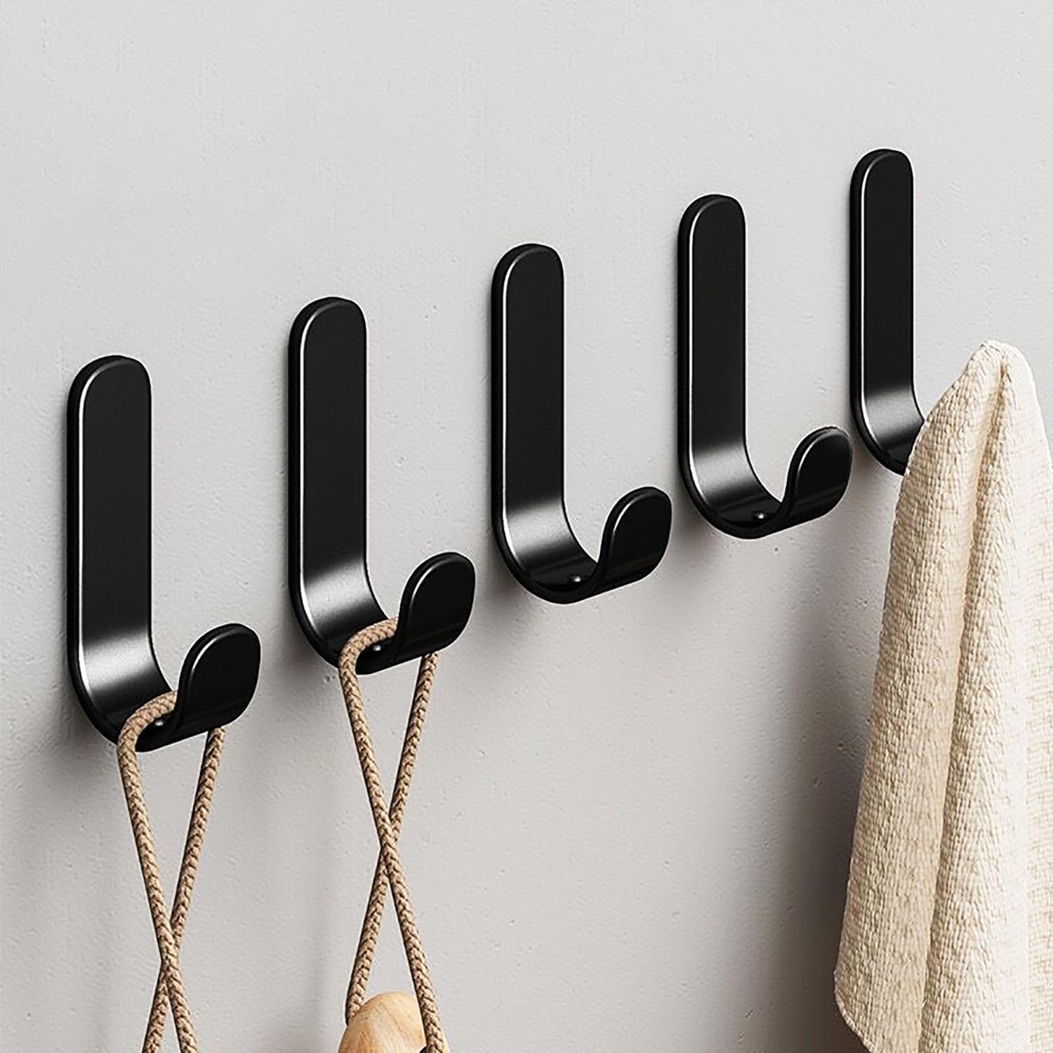 12 Pièces Crochet Adhésif 3M Autocollants Crochet Murale Salle de Bain ...