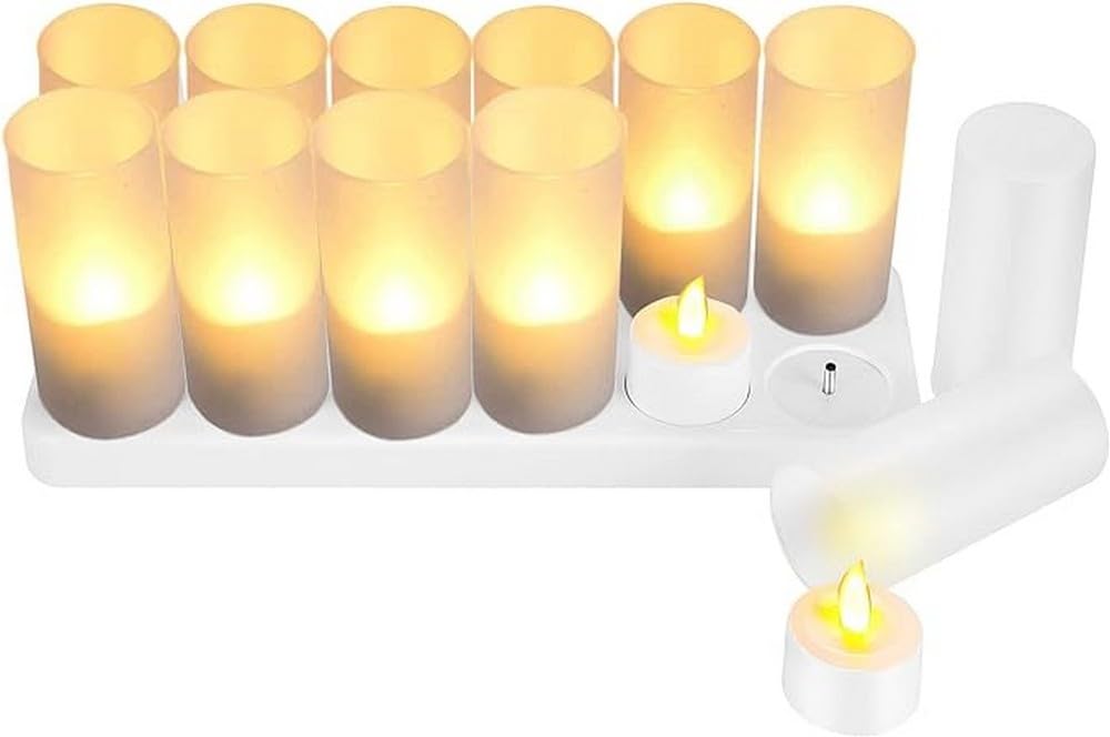 EXTSUD 12 Candele LED Decorazione Natalizia, Candele Realistiche Senza ...