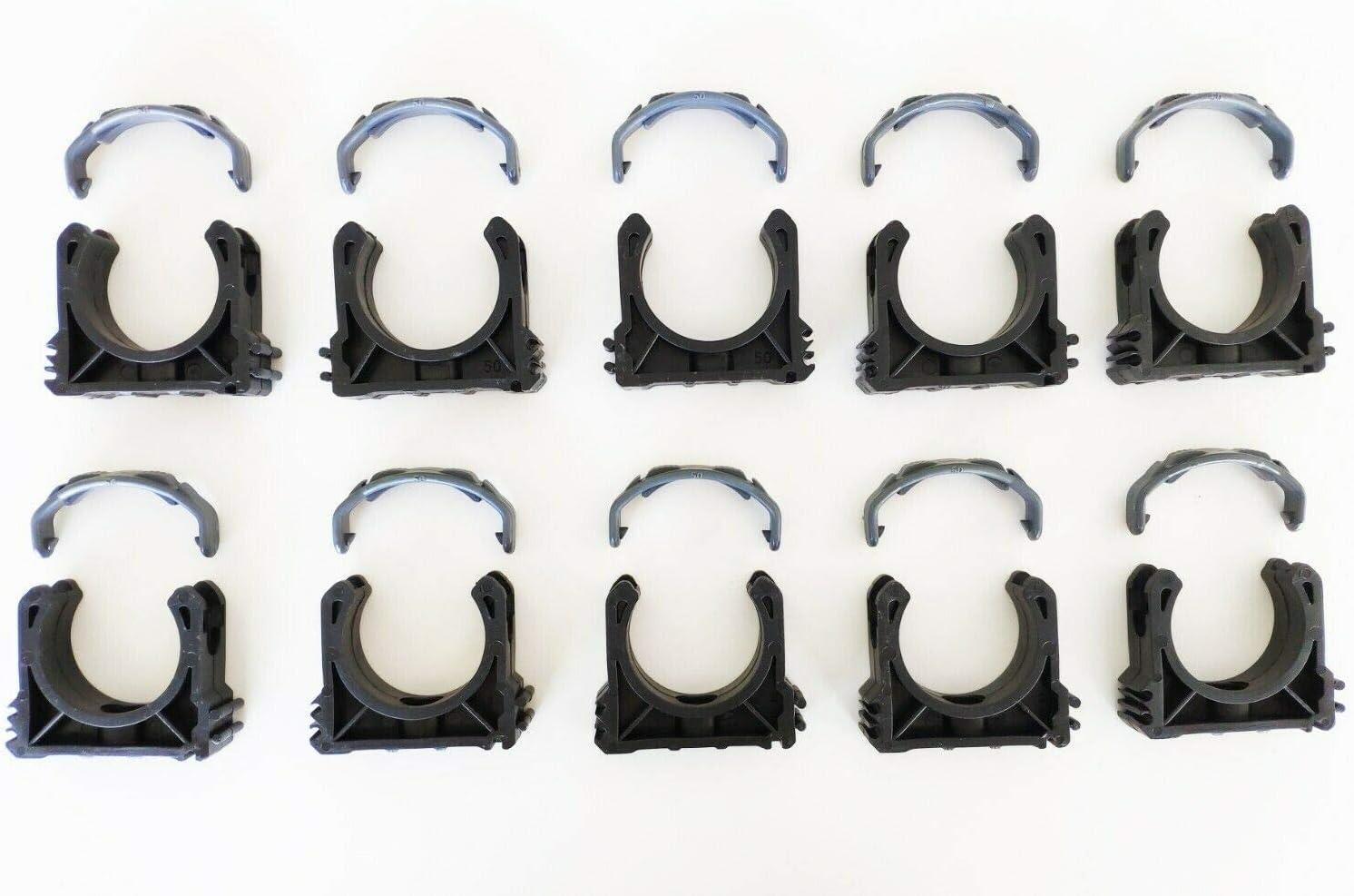 Colliers PVC de fixation à clip fermé PVC 50mm (Lot de 10) Fixation ...