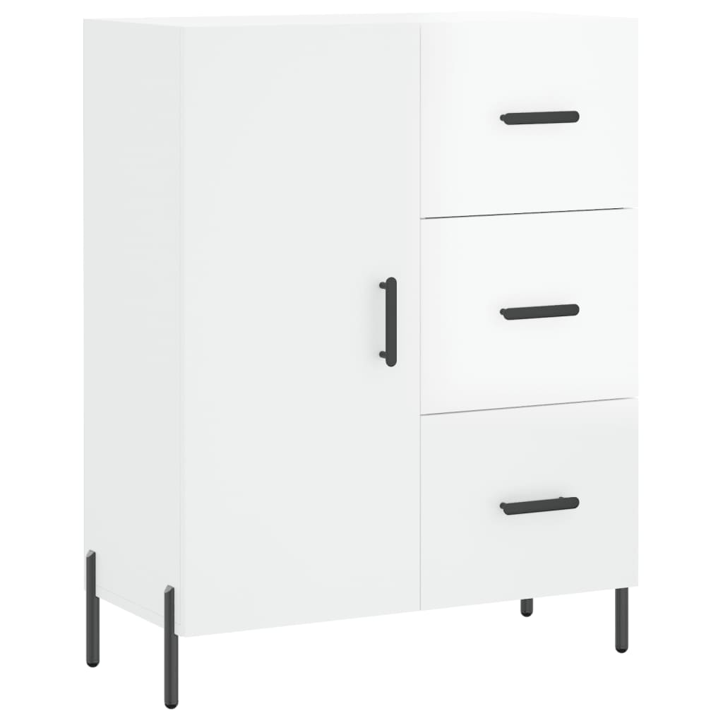 Buffet en contreplaqué blanc brillant 69,5x34x90 cm - COMFORTXL | Leroy ...