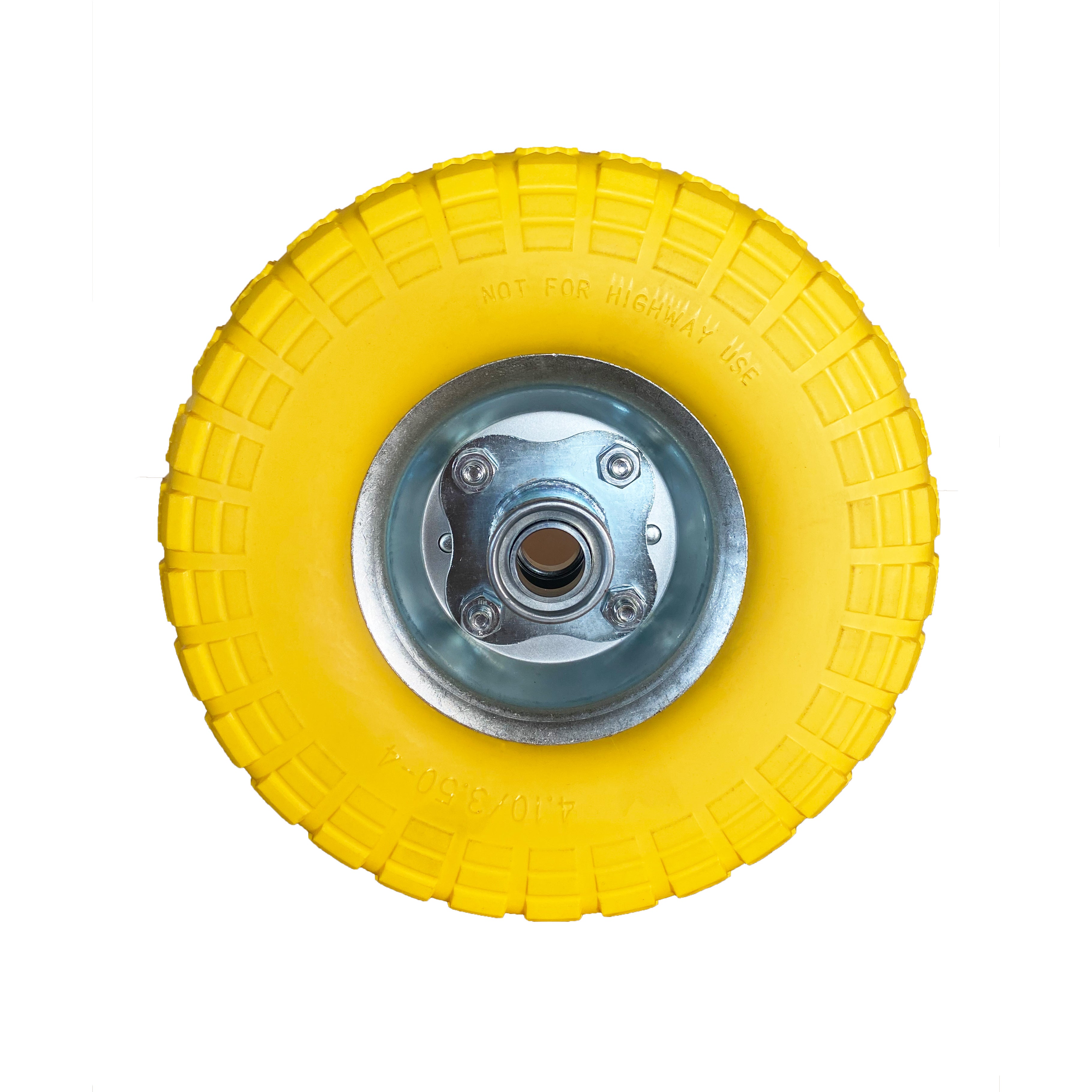 Roue increvable WERKA PRO 20 mm 260 85 mm jaune | Leroy Merlin