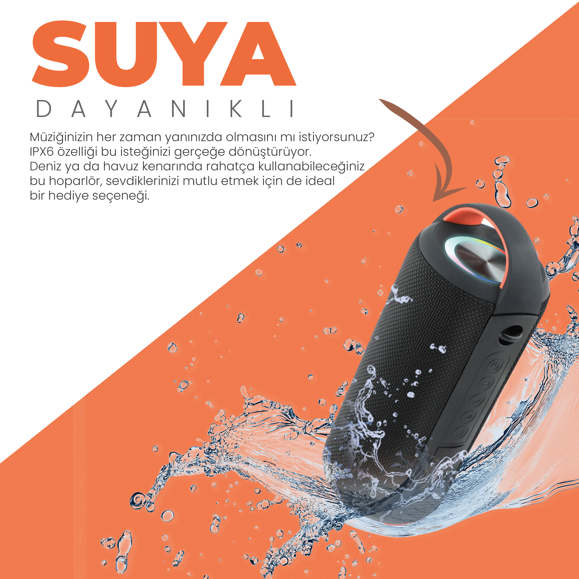 MOODIX Enceinte Bluetooth, noire | Leroy Merlin