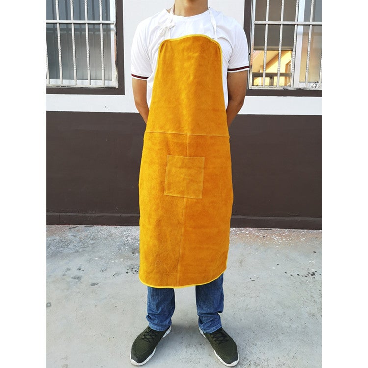 HYY AR Tablier isolé en cuir de vache, protection du soudeur ...