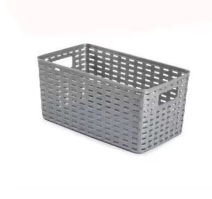 NAKLOE - Cesta rattan - ( Gris 5 L ) - Cesta almacenaje - Cesta para almacenar - Cesta ...