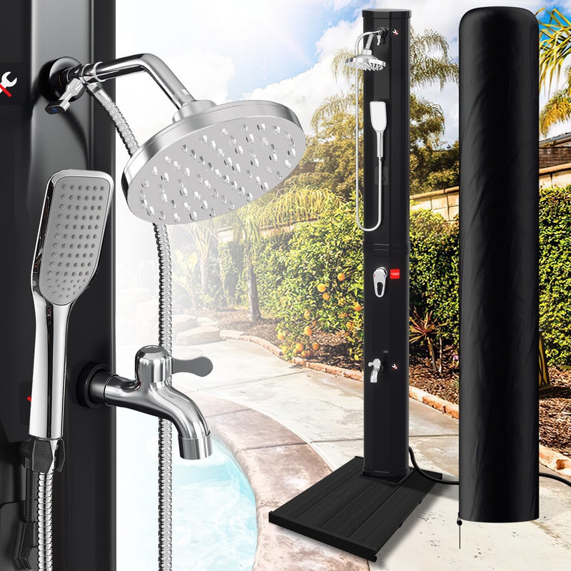 Ducha exterior Ducha piscina Ducha jardín Ducha de suelo Ducha tubo 60L ...