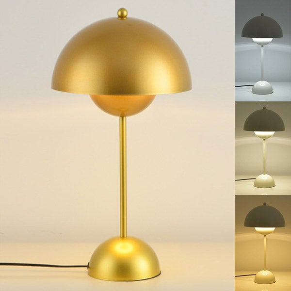 Lampe de décoration de bureau dorée, commande par bouton, lampe de ...