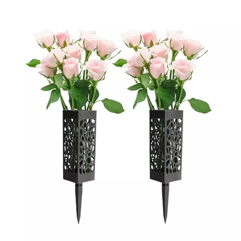 2 Pack Tombstone Cemetery Decoration Flower Stand Human Grave Marker ...