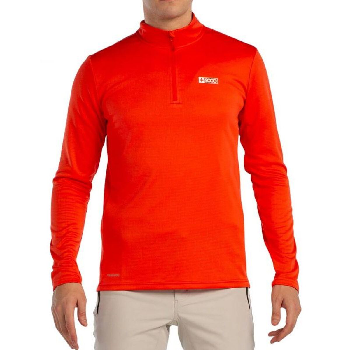 T-shirt à manches longues homme +8000 Portu Orange Taille L | Leroy Merlin