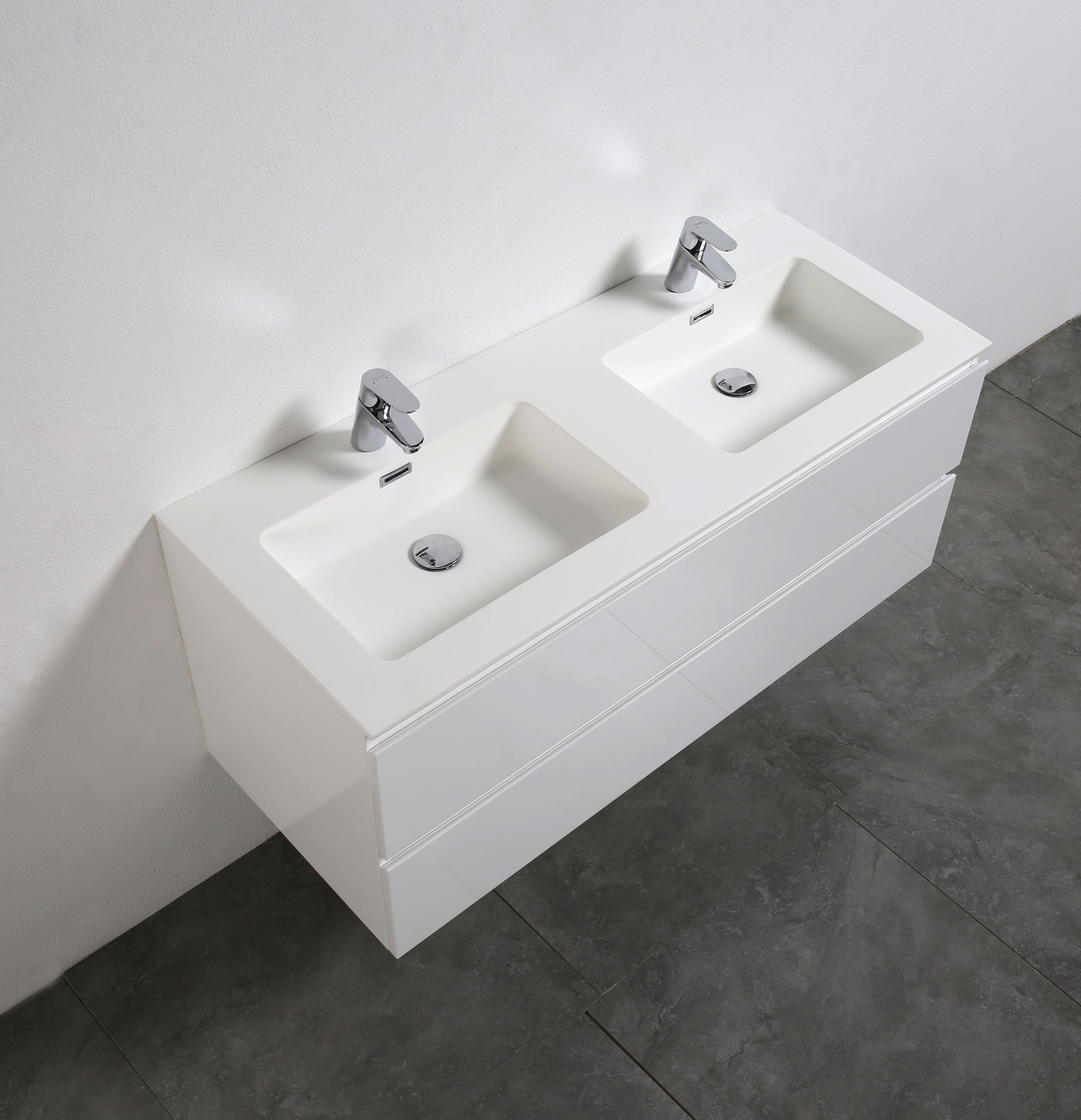 BERNSTEIN - Mueble de cuarto de baño Alice 1200 blanco alto brillo ...