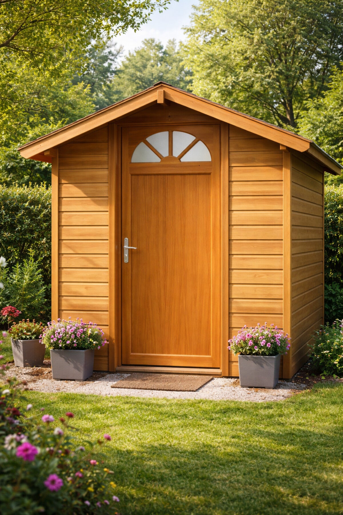 Puerta de servicio de madera con vitrina Pixos, H, 200 x L, 80, tablero ...