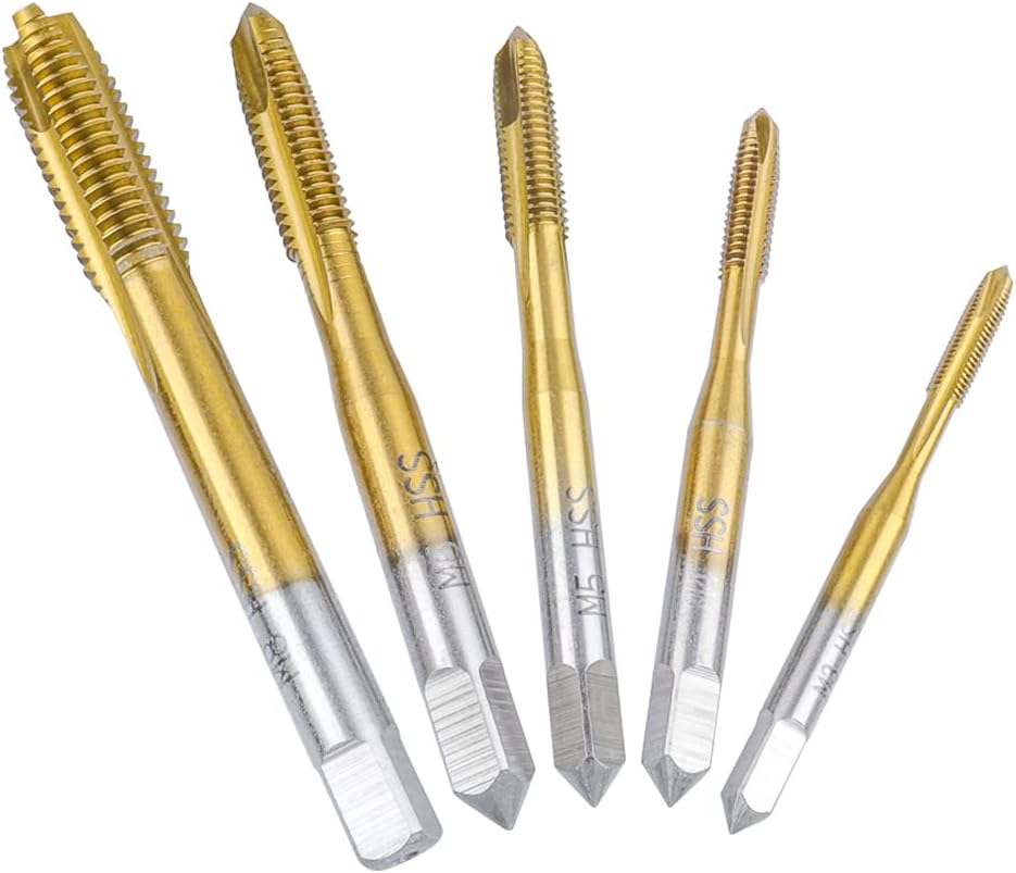Lot de 5 Tarauds à Goujure Droite HSS - Outils de Filetage Métallique ...