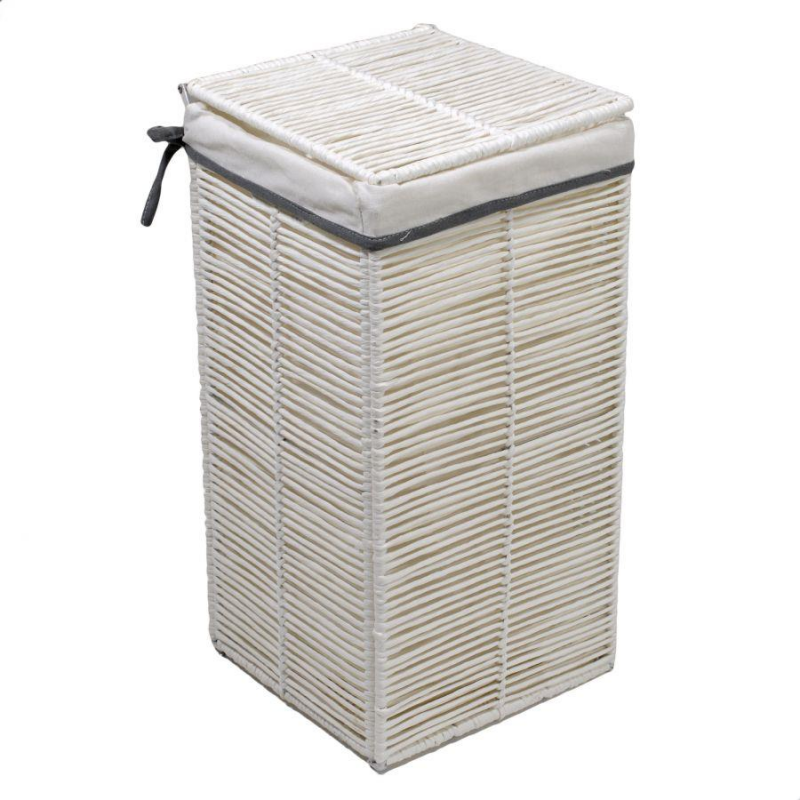 Papelera plegable cuadrada blanca paper hilary cm31x31h60 | Leroy Merlin