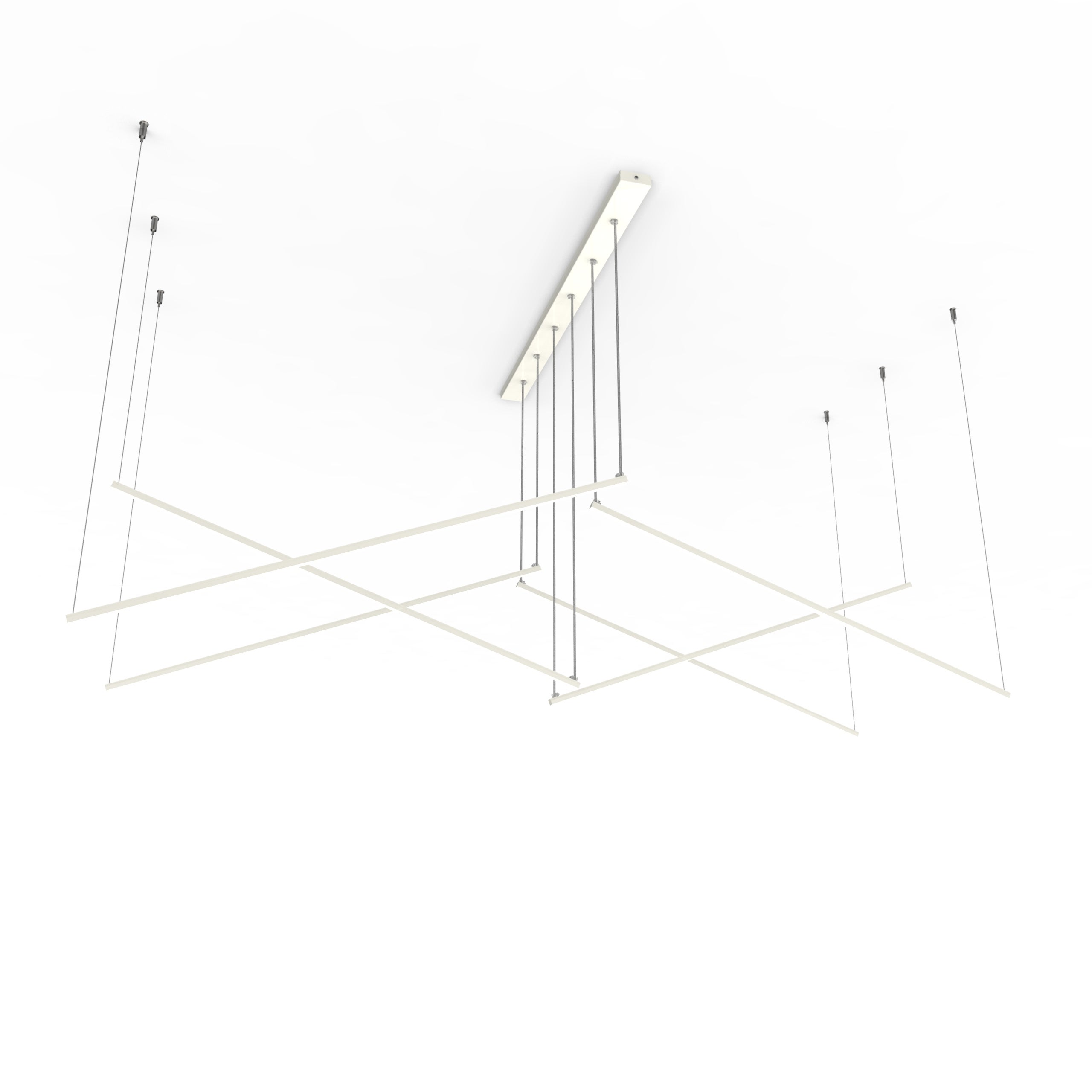 LUMICOM | STORM Suspension, STRIP LED, 102W/m, 3000K, métal, blanc ...