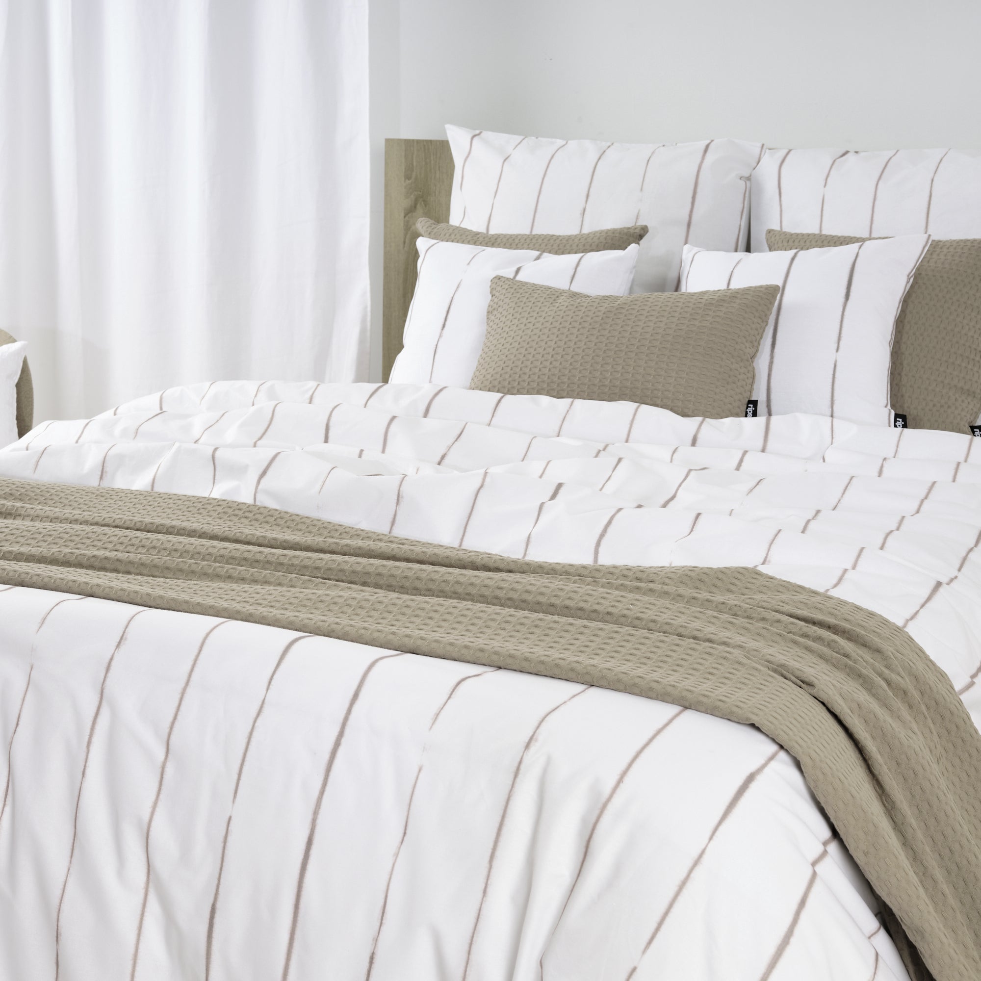 Housse de couette Andover Marrón 140x200 cm | Leroy Merlin