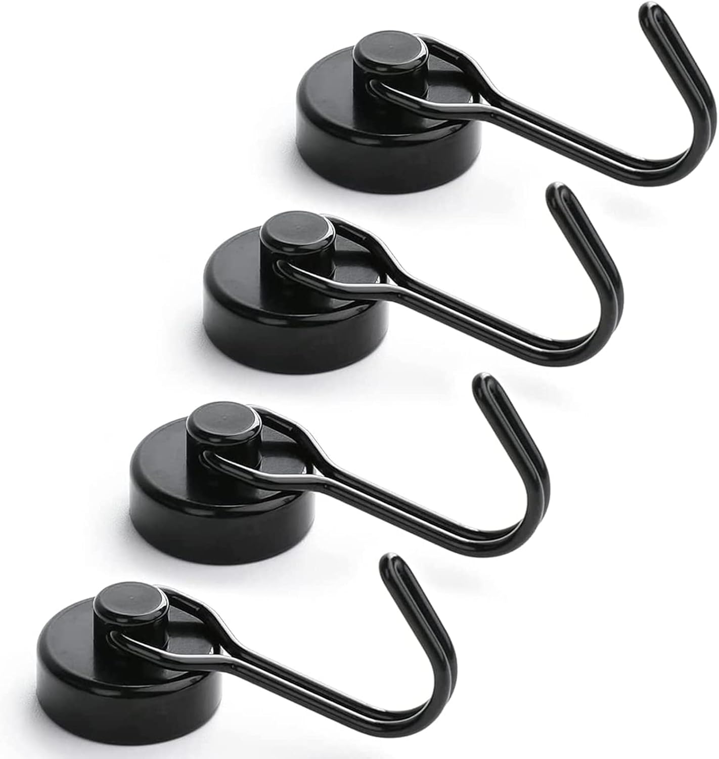 Lot de 4 Crochets Magnétiques Frigo, 15 kg Puissant Aimant Néodyme ...