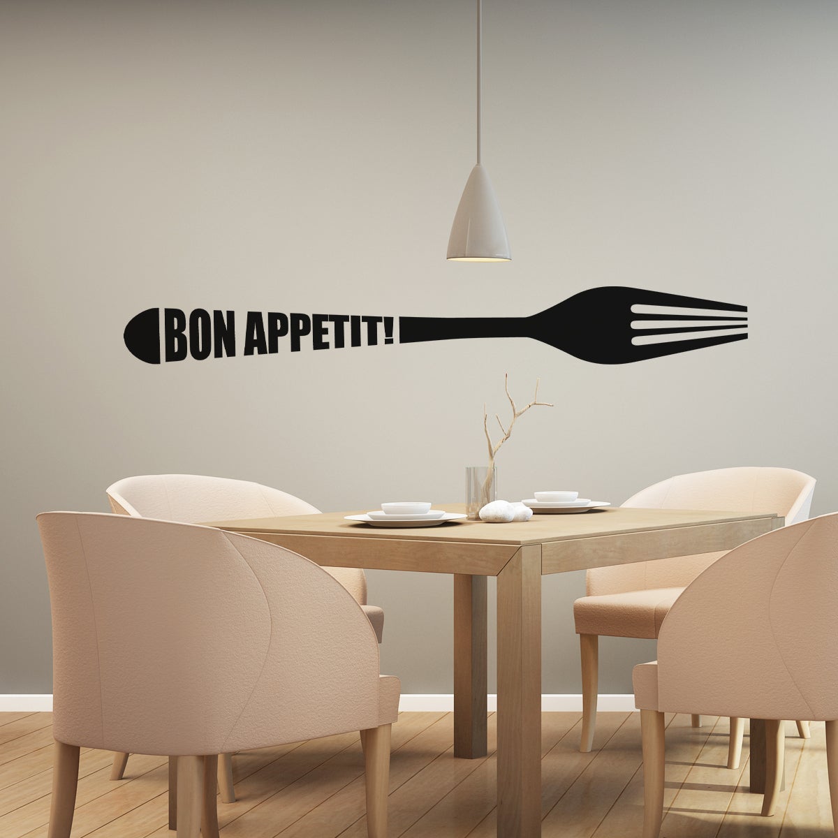 Sticker Mural - Bon Appétit - Noir - 87x696 cm | Leroy Merlin