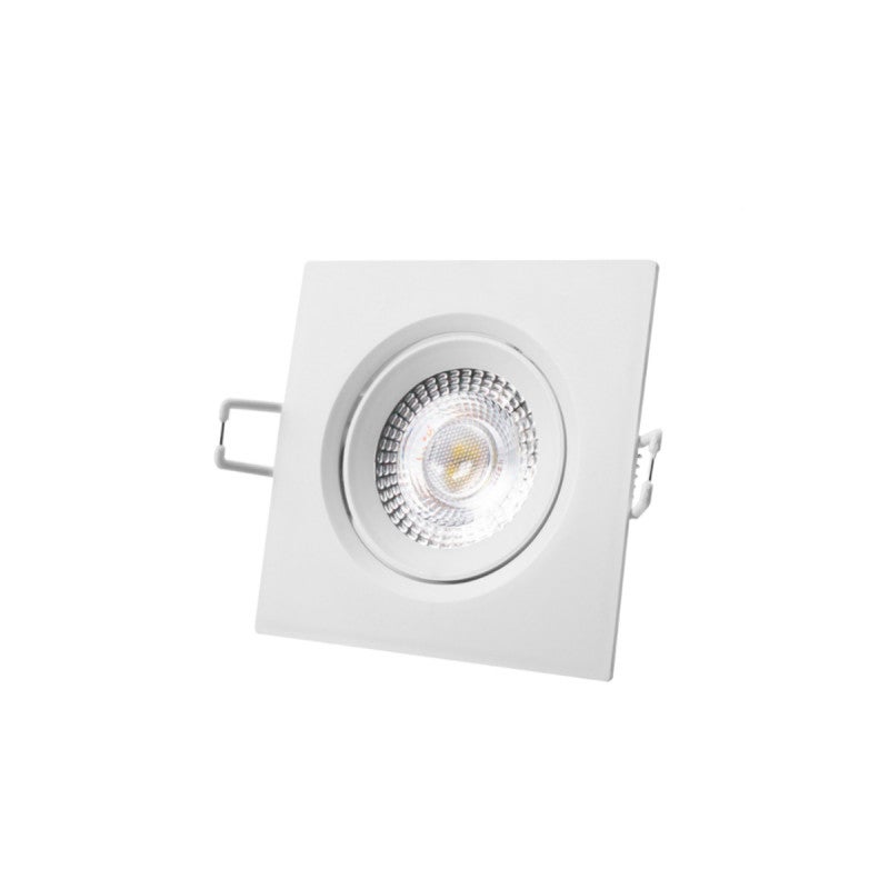 Downlight LED 5W cuadrado 110mm Blanco - Blanco Día 6400K | Leroy Merlin