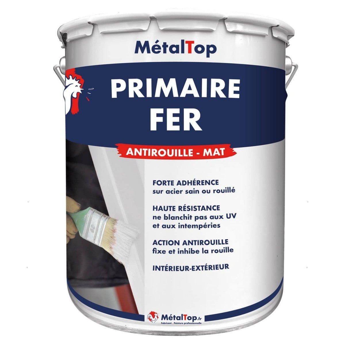 Primaire Fer - Metaltop - Blanc pur - RAL 9010 - Pot 15L | Leroy Merlin