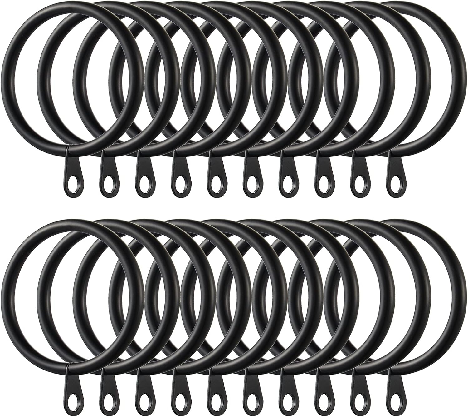 (Noir)60 Pièces Anneaux de Rideau, Anneaux de Suspension en de Rideaux ...